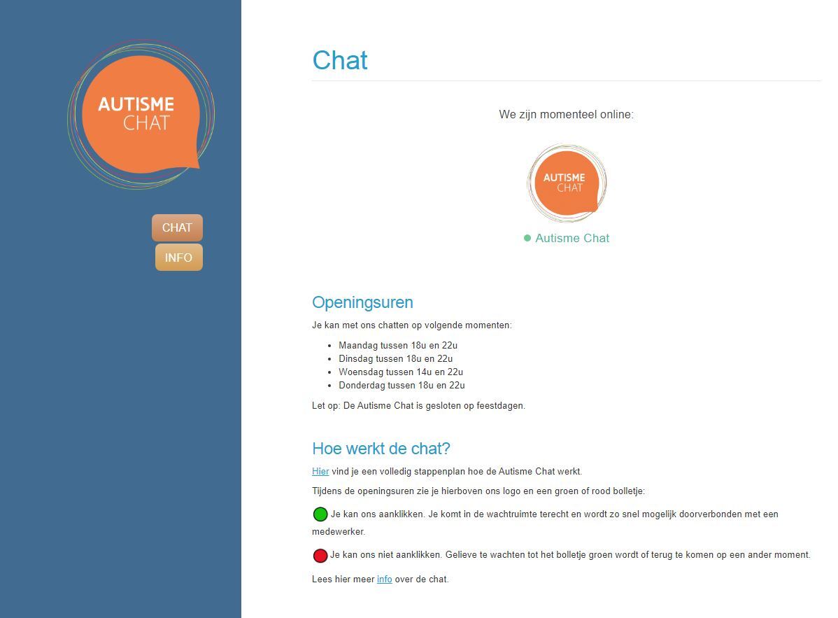 Autisme Chat · Onlinehulp-apps
